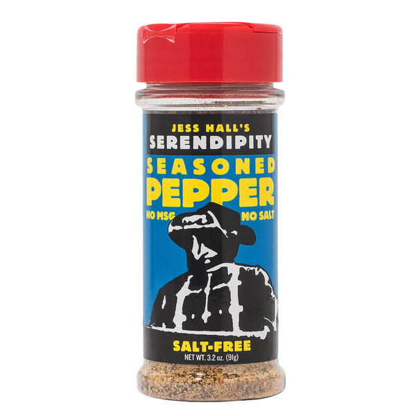 Jess Hall's Serendipity Seasoned Pepper 3.2 Oz. – Weatherford Spice Company
